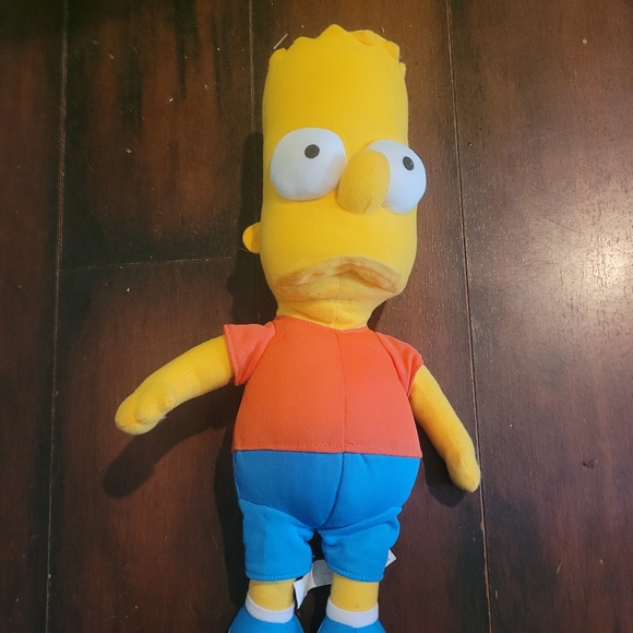 Simpsons | Toys | 5 If Bundled Bart Simpson Plush Toy Orange And Blue ...
